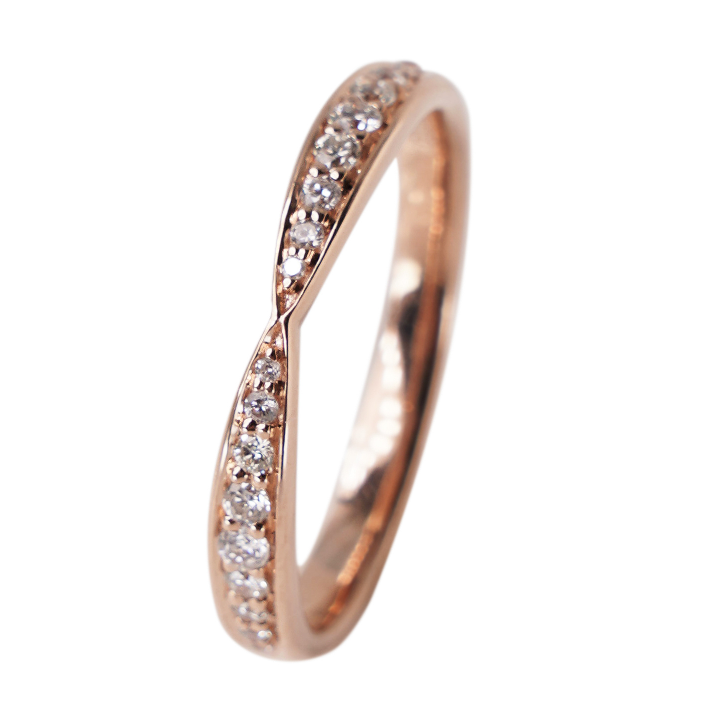 Jeanne Diamond Ring - Rose Gold - Orkali Joaillerie