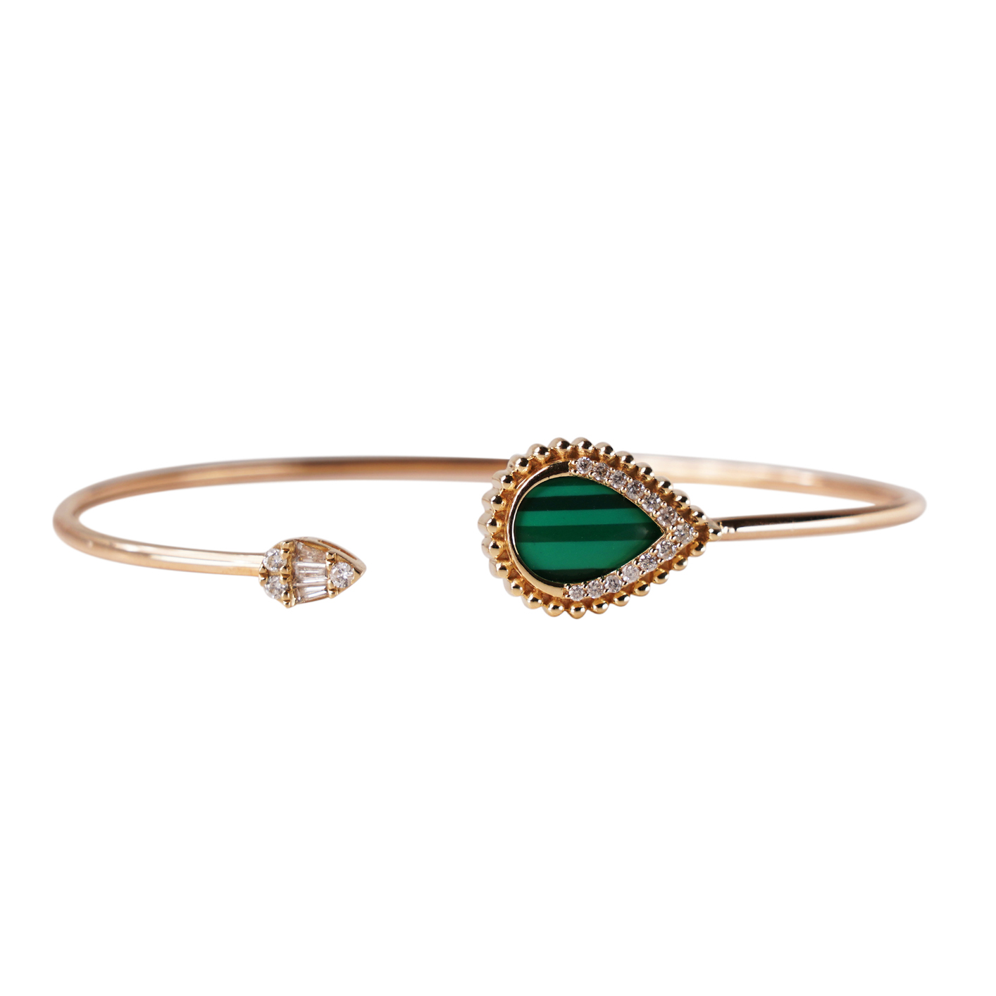 Green Adeline Bangle - Orkali Joaillerie